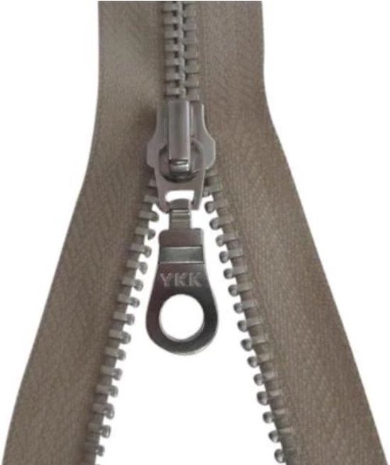 YKK - Deelbare rits - Metalen rits - Beige Zilver - 40cm - Deelbaar - 6mm | bol.com