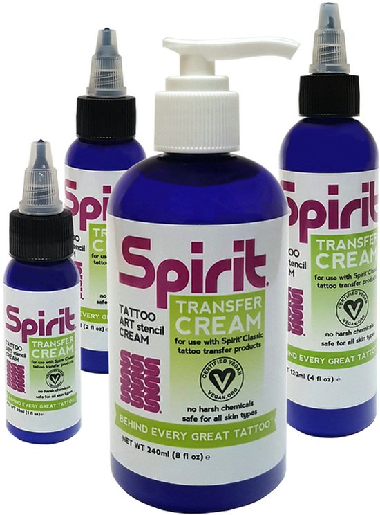 Spirit Classic Tattoo Transfer Cream (8oz) – 240ml | Stencil Gel | Tattoo Transfer Gel... | bol