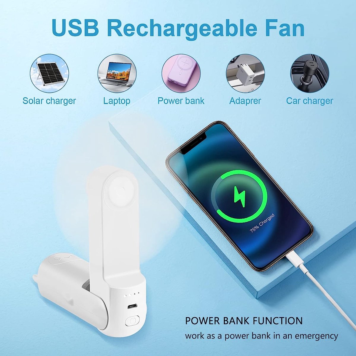 Merdoo Mini-Handventilator - Draagbare Mini-Ventilator - Kleine ...