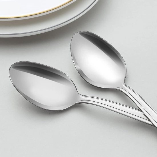 Soeplepel, 24 stuks, roestvrij staal, lepelset, bestek, eetlepel ...