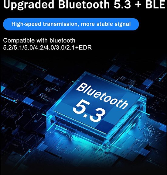 NÖRDIC BT6 USB Bluetooth Dongle adapter - Bluetooth 5.3 - Zwart | bol