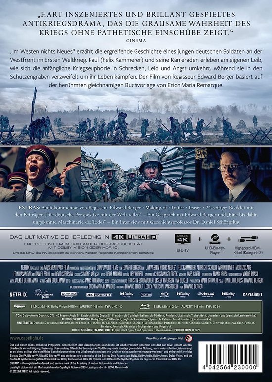 Im Westen nichts Neues (2022) - 2-Disc Limited Collector's Edition im Mediabook (UHD +... | bol