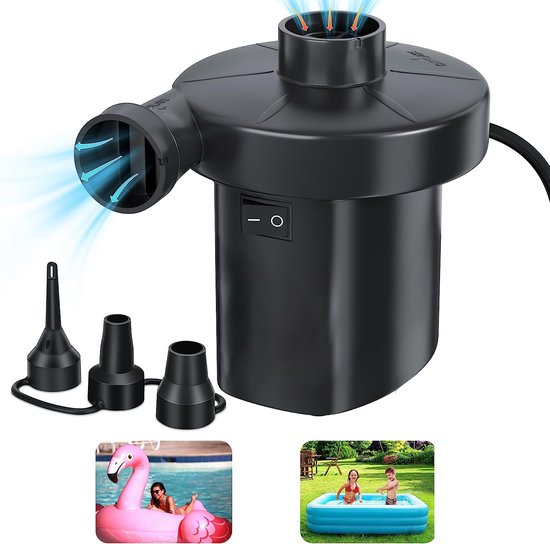 Elektrische Pomp - Inclusief 3 Opzetstukken - Geschikt Voor Luchtbedden ...
