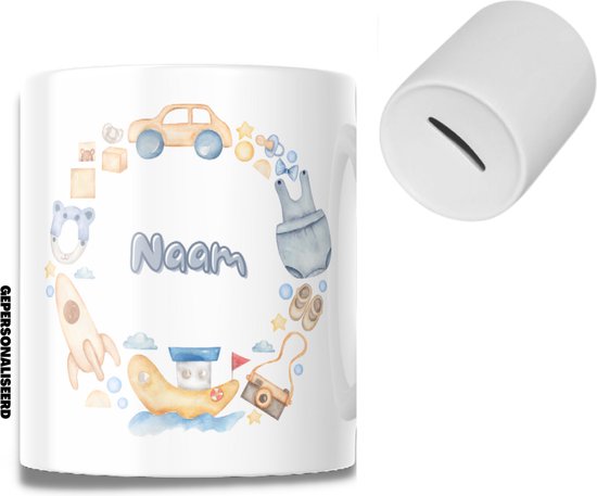 Spaarpot - Spaarpot - Baby - Gepersonaliseerd - Jongen - It's a boy ...