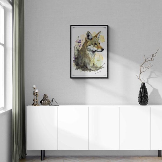 Dierenposter | Abstract poster | Coyote poster | Natuurposter | 61x91cm ...