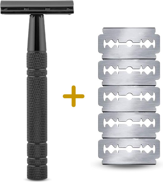 BAØRD Double Edge Safety Razor Zwart Inclusief 5 Scheermesjes - RVS ...