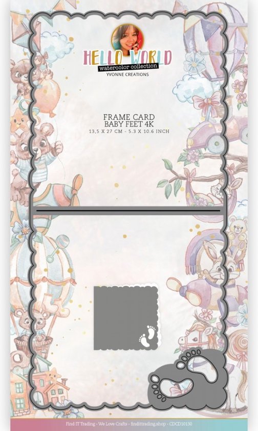 Dies - Yvonne Creations - Hello World - Frame Card Baby Feet Border 4K ...