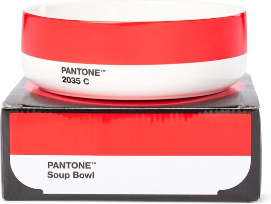 Copenhagen Design - Soepkom - Red 2035 - Porselein - Rood - | bol