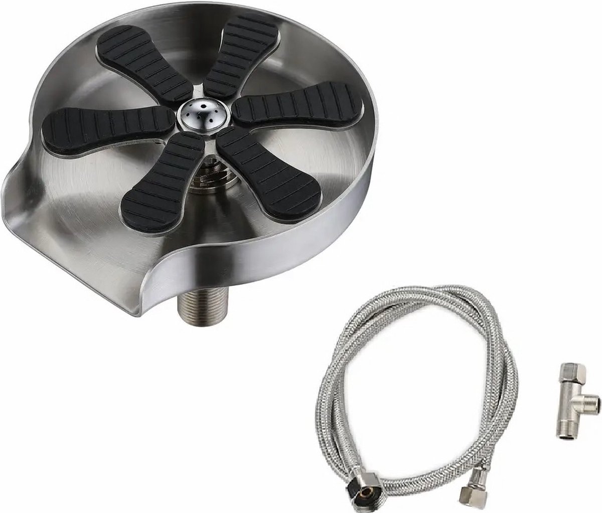 RVS Glazenspoeler - Inclusief Montagemateriaal - Glazenwasser ...