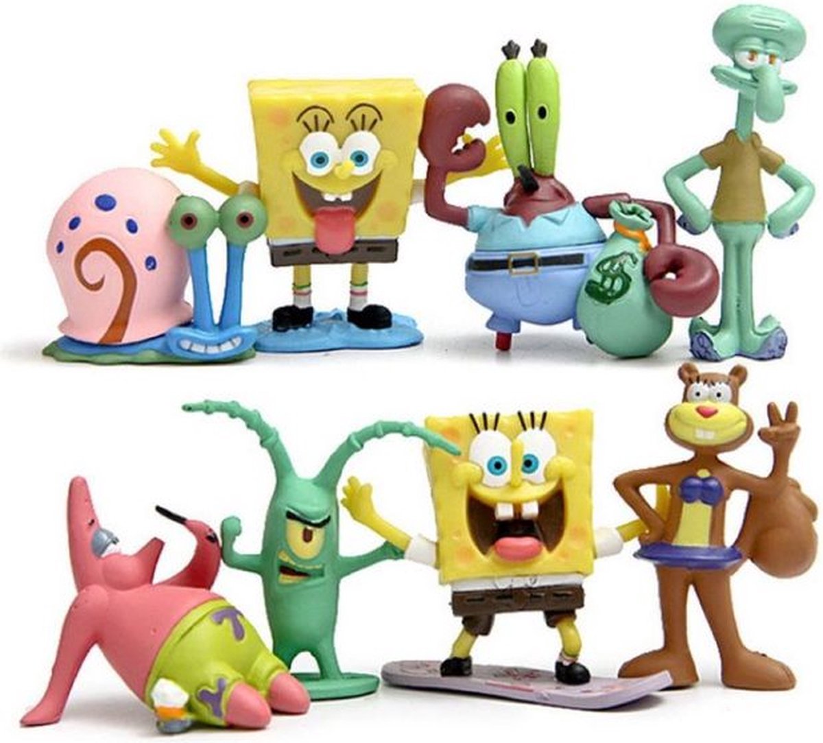 Décoration' aquarium - Figurines Bob l' Spongebob - 8 pièces | bol.com