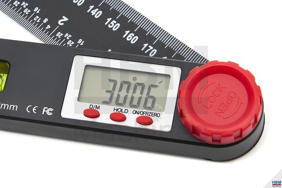 HBM Digitale Hoekmeter 195 mm - 4 in 1 Digitale Blokhaak Zweihaak ...