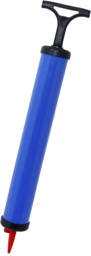 Ballenpomp/luchtpomp - met naald - blauw - 28 cm - Handpomp | bol