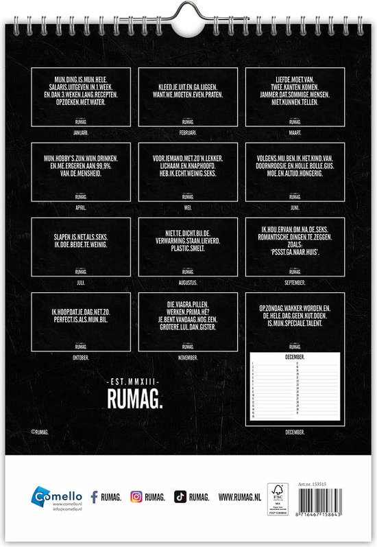 Rumag A4 verjaardagskalender | bol.com