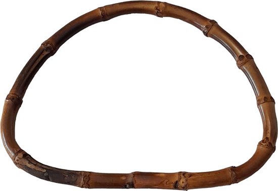 Handvatten-Tas Hengsel-Bamboe-Donkerbruin-Half Rond-16x1x12.5 cm-Per ...