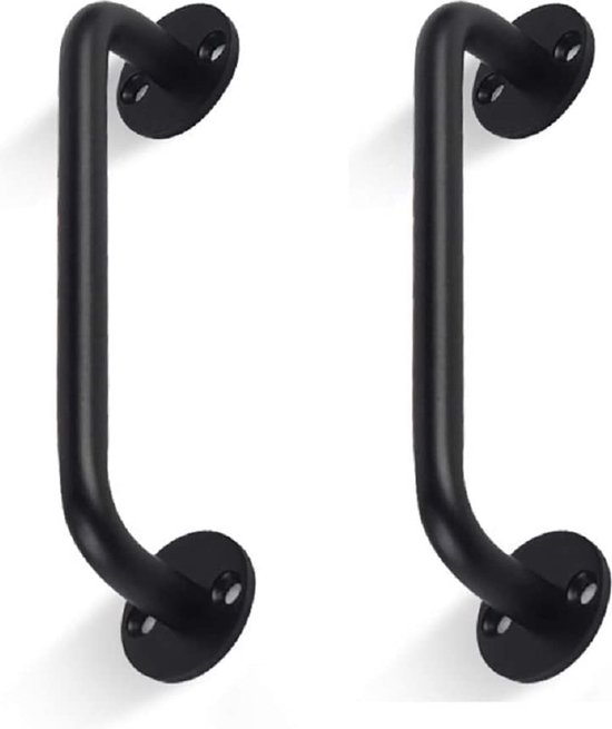 Deurklink Zwart Trapleuning Handgreep voor Schuifdeur Garage (2 Stuks ...