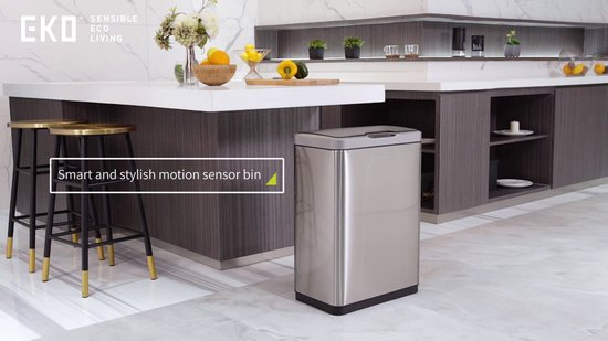 EKO - Mirage X Sensor Recycler Bin 20+20 liter - Stainless steel - mat RVS - Prullenbak | bol