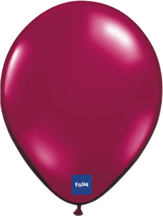 Folat Original - Folatex ballonnen Metallic Burgundy 30 cm 10 stuks | bol