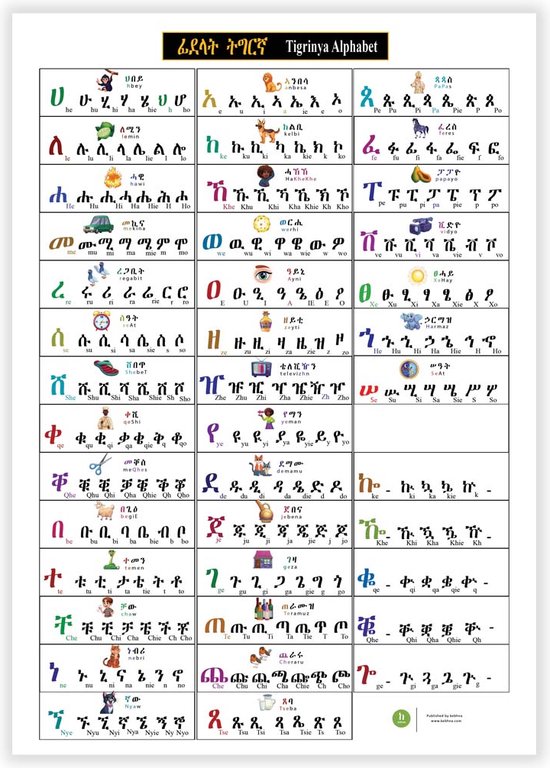 Tigrinya Alphabet Poster | bol