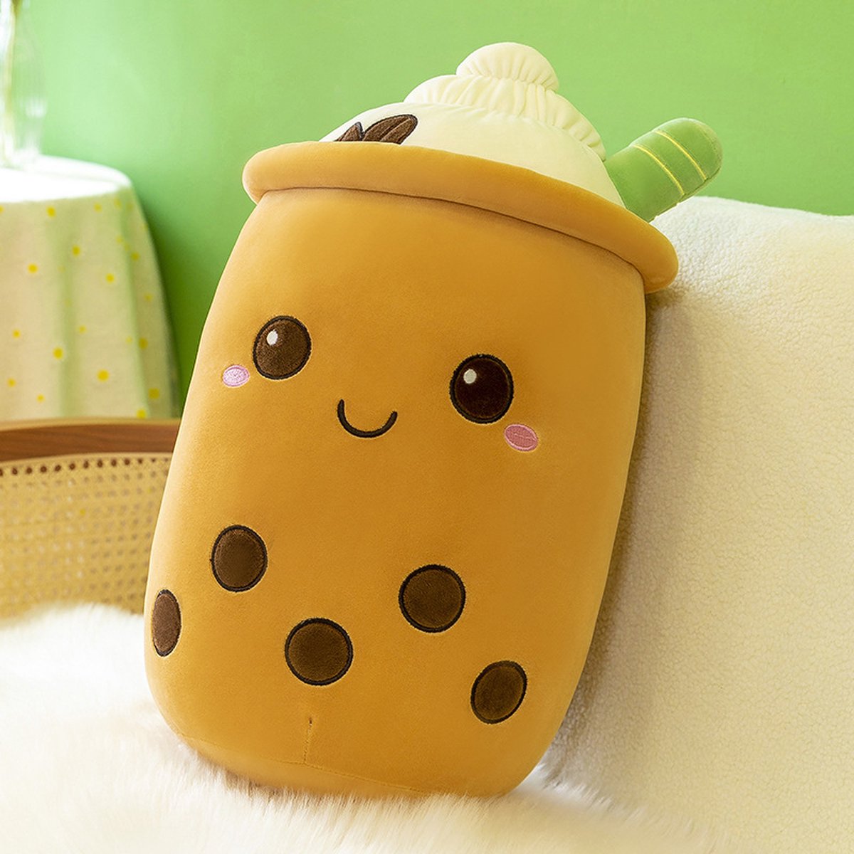 Mega Kawaii Kussen - Bubble Tea, Boba Knuffel 80cm - Squishy - Squish ...