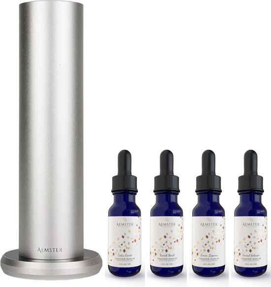 Aemster Haevn Zilver Aroma Diffuser + Explorers Bundle - Koude lucht vernevelaar | bol