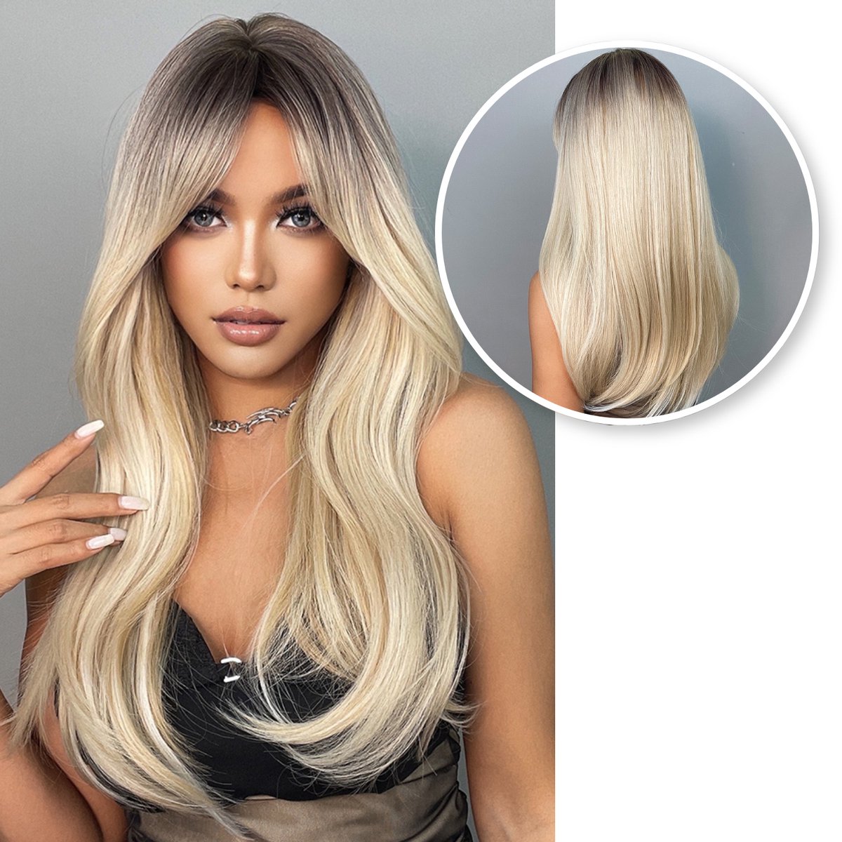 SassyGoods® Blonde Pruik - Pruiken Dames Lang Haar - Verstelbaar ...