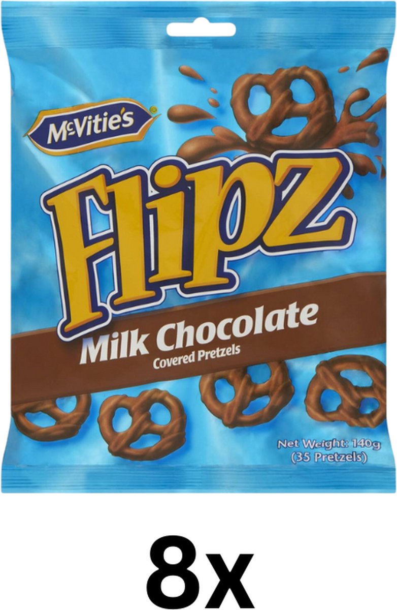 McVities Flipz - Milk Chocolate - 8x 140gr | bol.com
