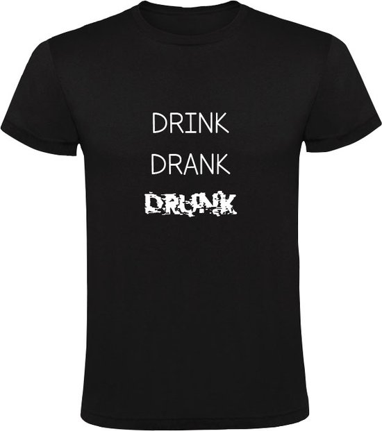 Drink drank drunk Heren T-shirt - bier - wijn - alcohol - dronken ...