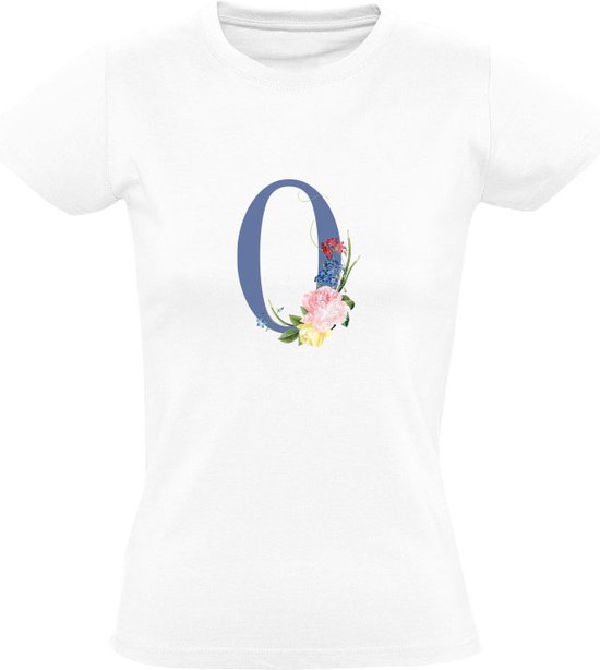 Getal 0 met rozen Dames T-shirt - bloemen - bloemist | bol