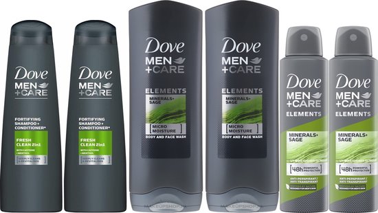 Dove Mix Pack -Dove Men+Care Pakket - Deodorant / Douchegel / Shampoo ...