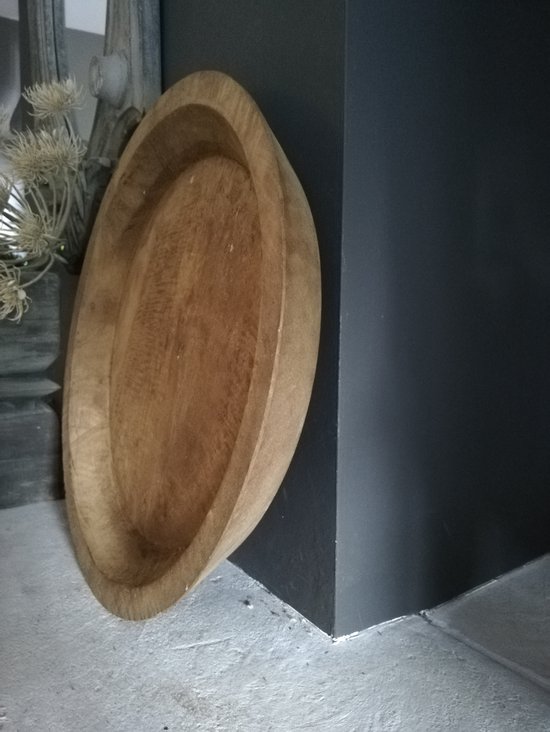 schaal decoratief hout landelijk sober robuust | bol