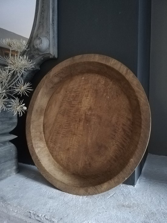 schaal decoratief hout landelijk sober robuust | bol