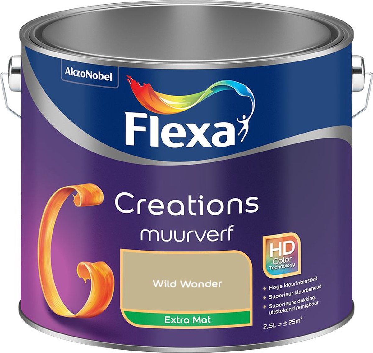 Flexa - creations muurverf extra mat - Wild Wonder - 2.5l | bol.com