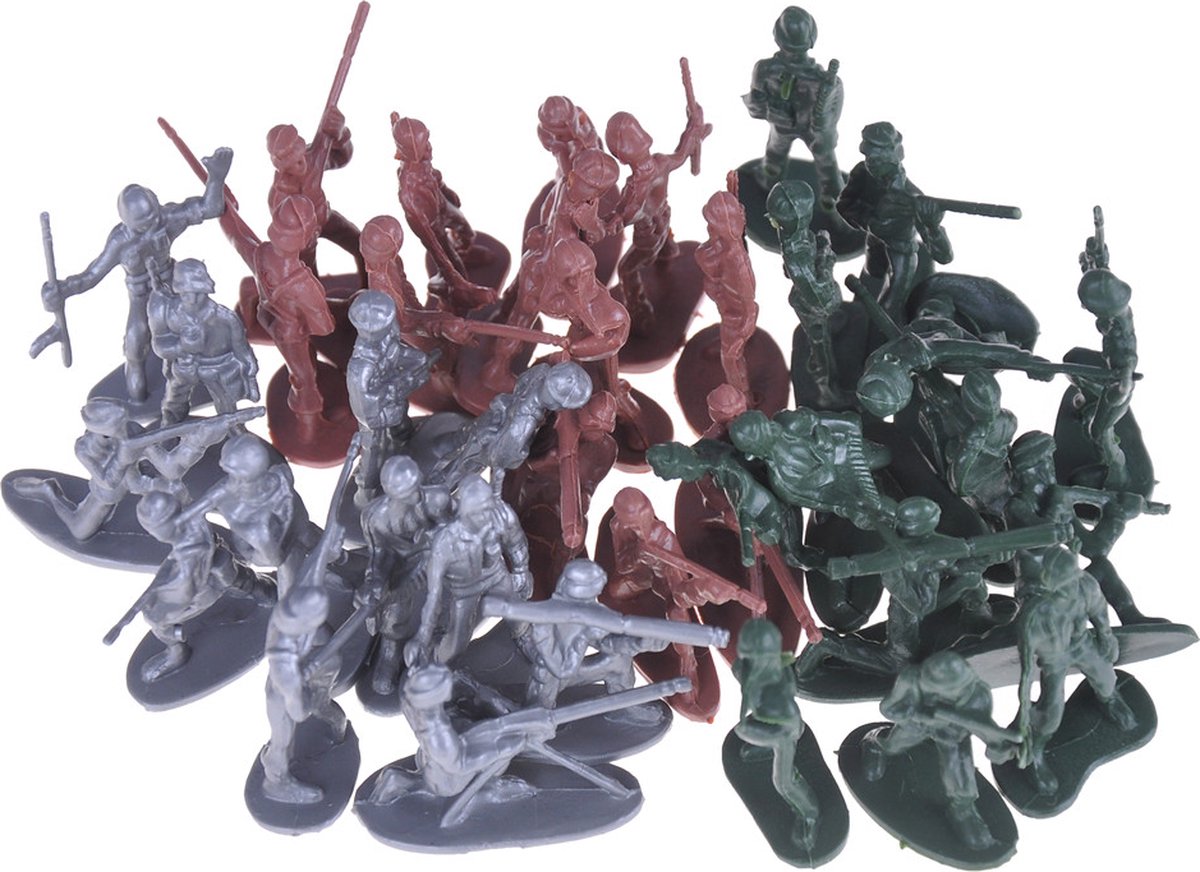 100 Stuks Soldaatjes Set - Speelgoed Leger Soldaten - Groen | bol