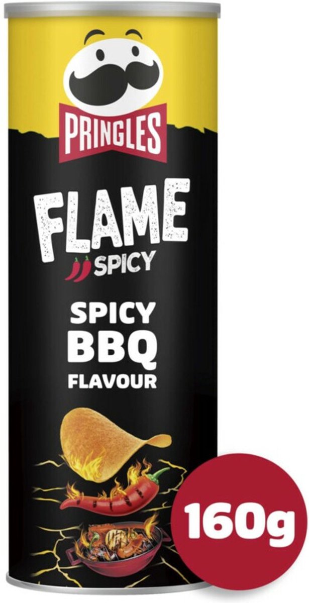 Pringles Flame Spicy BBQ Chips - 6x 160 gr - Voordeelverpakking | bol