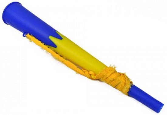 Blauw met gele supporters toeter 23 cm | bol