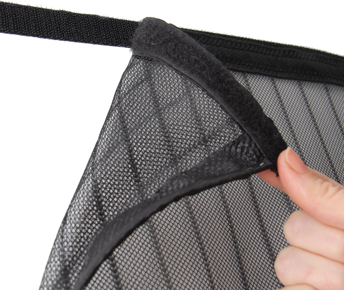 Magneet Horgordijn voor Deur - B 100 x H 215 cm - Zwart - Muggengaas ...