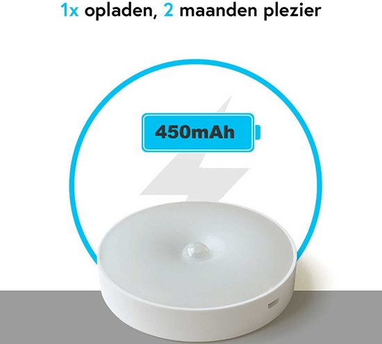Led lamp rond met beweging sensor - Warm White, 2 stuks | USB | Light ...