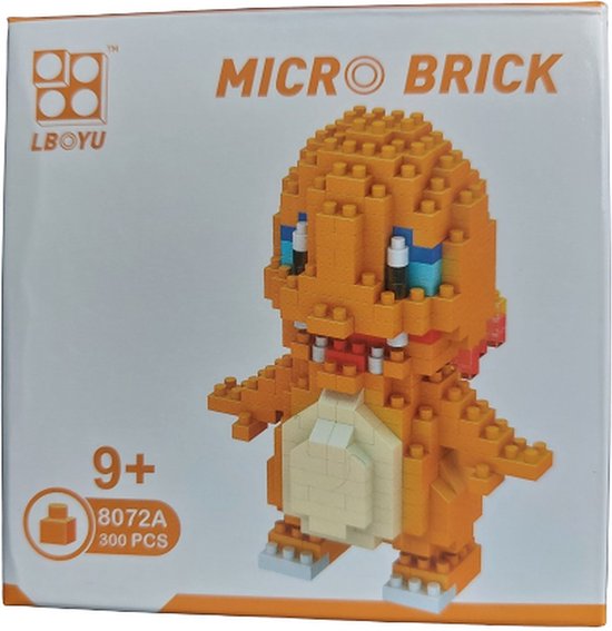 Lboyu Micro Brick | bouwfiguur Pokémon Charmander | 300 bouwstenen ...