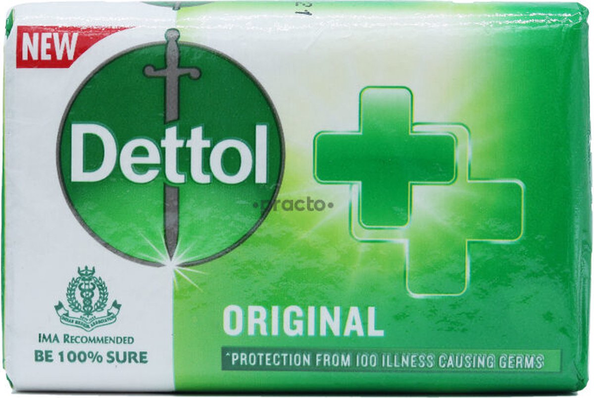 Dettol - Originele Zeeptablet - 5 stuks - Antibacteriële werking - Puur ...
