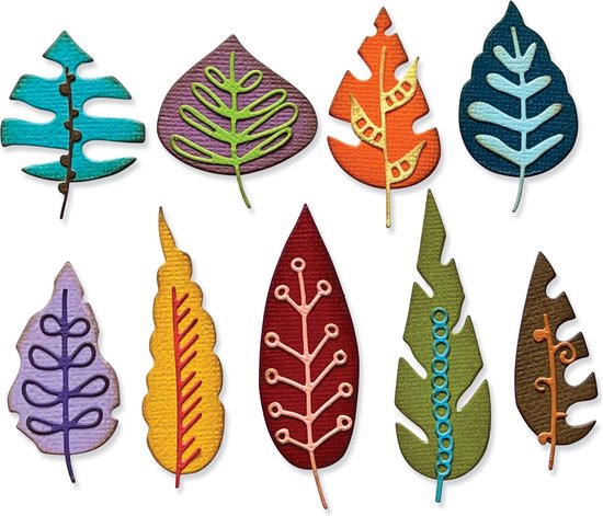 Sizzix Thinlits Die Set Artsy Leaves | bol