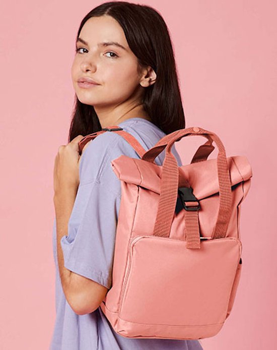 Recycled Mini Twin Handle Roll-Top Backpack BagBase Junior - 9 Liter ...