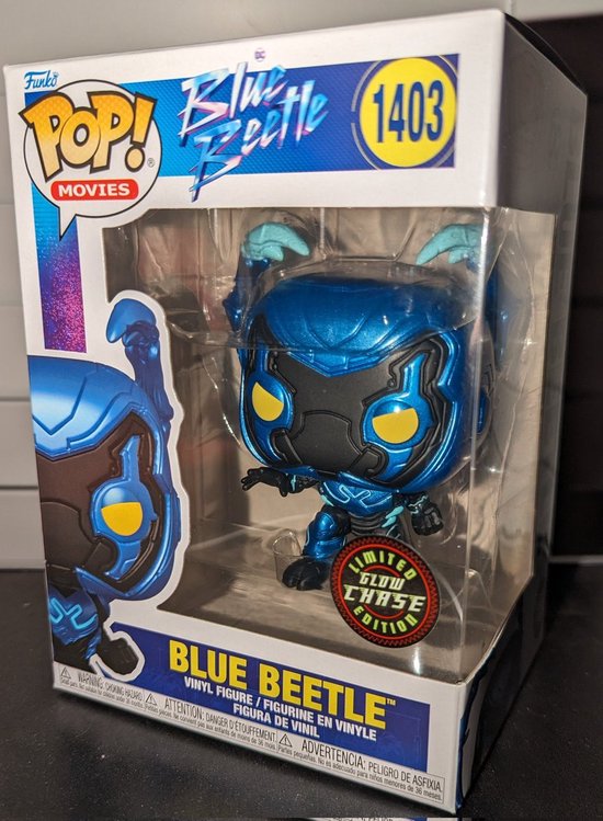 Funko Pop! DC Comics Blue Beetle GLOW CHASE Edition #1403 met gratis ...