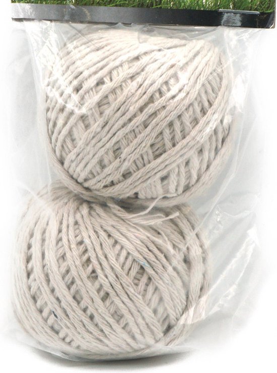 Alma Garden Huishoud/hobby touw - 2x bolletjes - canvas - 50 meter per ...