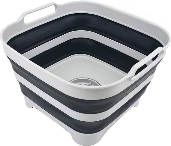 10 l inklapbare vaatpan met afdruipstop, opvouwbare wastafel, draagbare ...