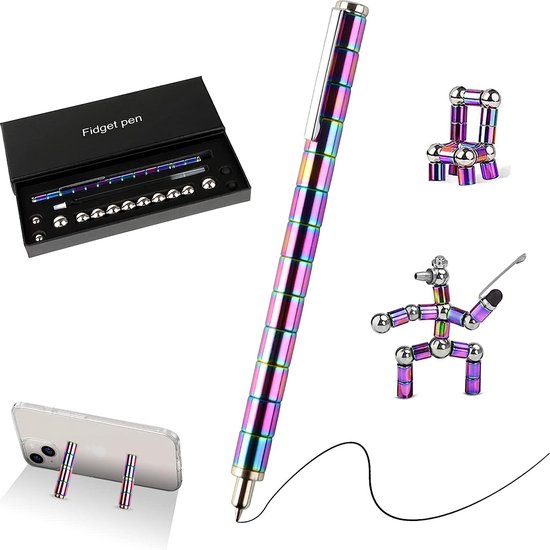 Fidget Pen - XXL Set - Multicolor - Extra Grote Set - Touchscreen Pen ...