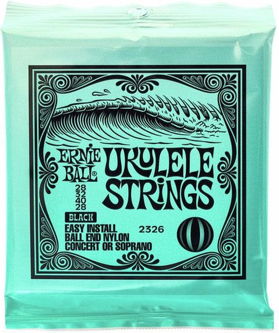 Ernie Ball 2326 Ukulele snaren set zwart - vervangende snaren voor een ukulele voor... | bol