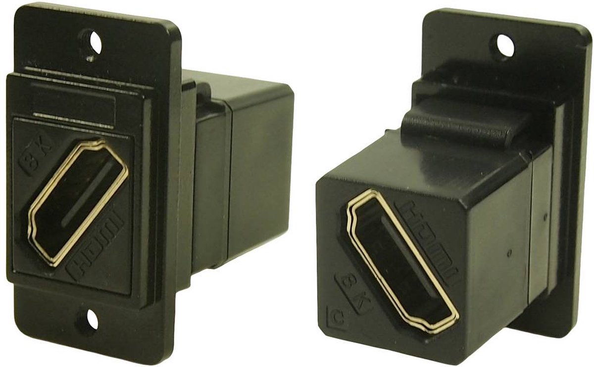 Cliff CP30788MB3 HDMI-adapter Bus, inbouw Zwart 1 stuk(s) | bol