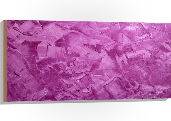Hout - Schilderij - Verf - Kunst - Paars - 100x50 cm - 9 mm dik - Foto ...