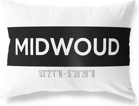 Tuinkussen MIDWOUD - NOORD-HOLLAND met coördinaten - Buitenkussen - Bootkussen -... | bol