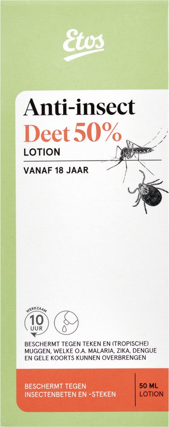 Etos Anti-Insect - Deet 50% - Lotion - vanaf 18 jaar - 50ml | bol